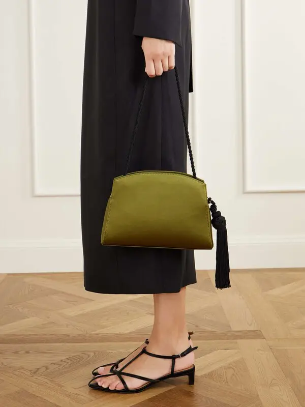 LIFFNER Tassel Satin Shoulder Bag