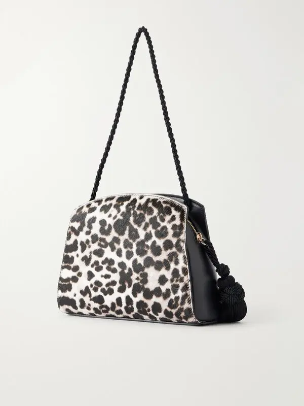 LIFFNER Tassel Animal-print Calf-hair Shoulder Bag - Animal Print