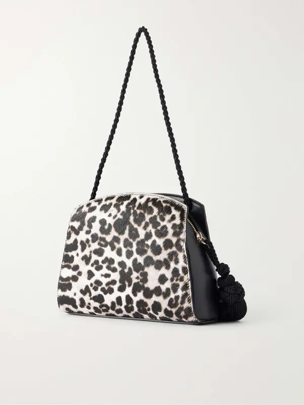 LIFFNER Tassel Animal-print Calf-hair Shoulder Bag