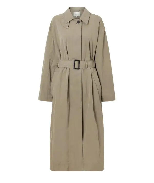 Studio Nicholson Campion Belted Crinkled-shell Trench Coat - Neutrals