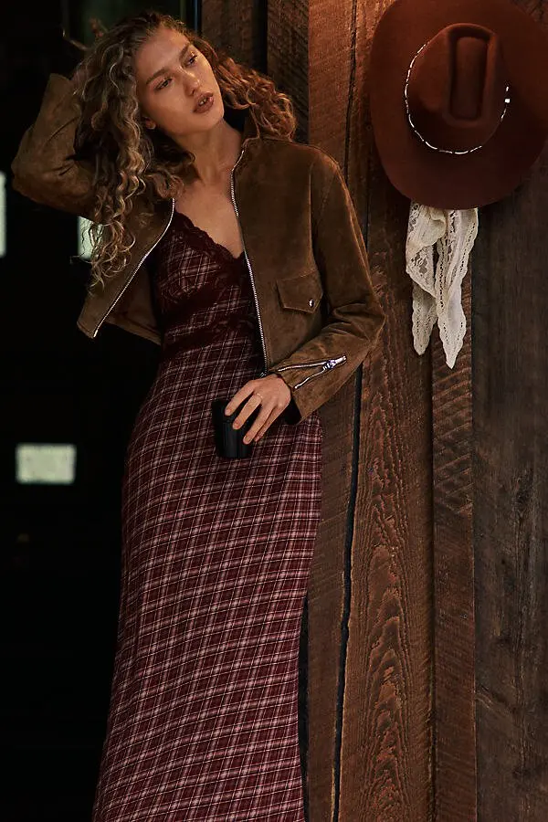 Blanknyc Suede Cropped Jacket - Double Espresso