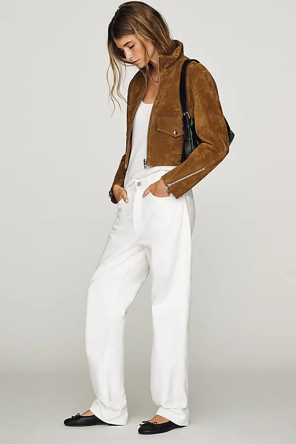 Blanknyc Suede Cropped Jacket