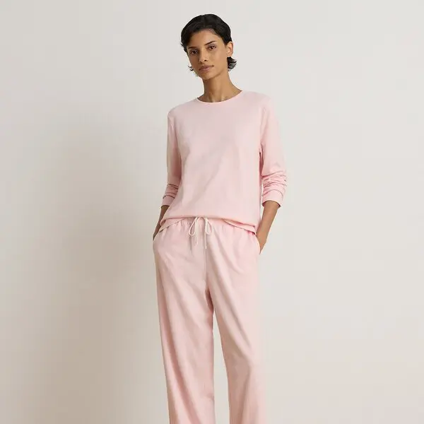 Ralph Lauren Cotton Herringbone Pajama Set - Pink