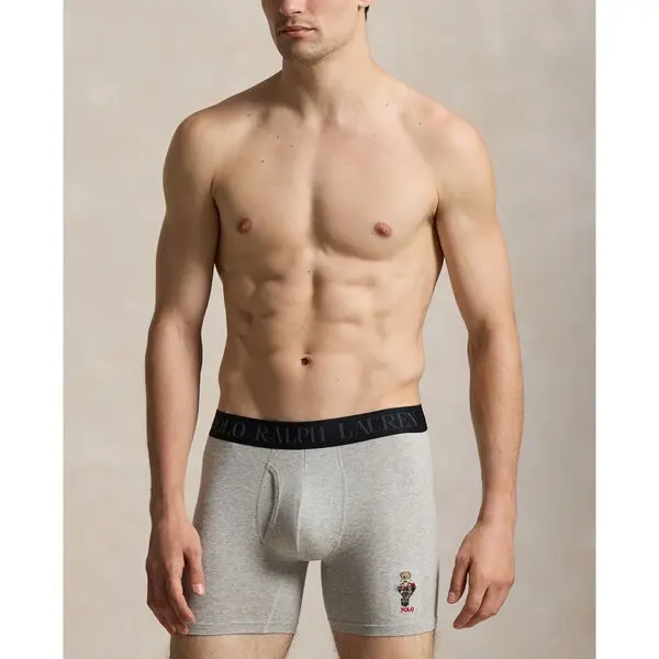 Ralph Lauren 4d-flex Polo Bear Boxer Brief 3-pack - Black/red Multi