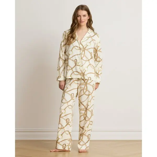 Ralph Lauren Belting-print Sateen Sleep Set