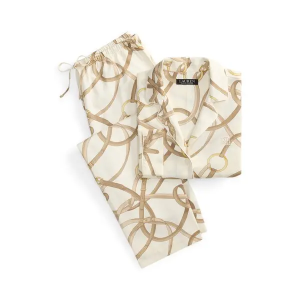 Ralph Lauren Belting-print Sateen Sleep Set