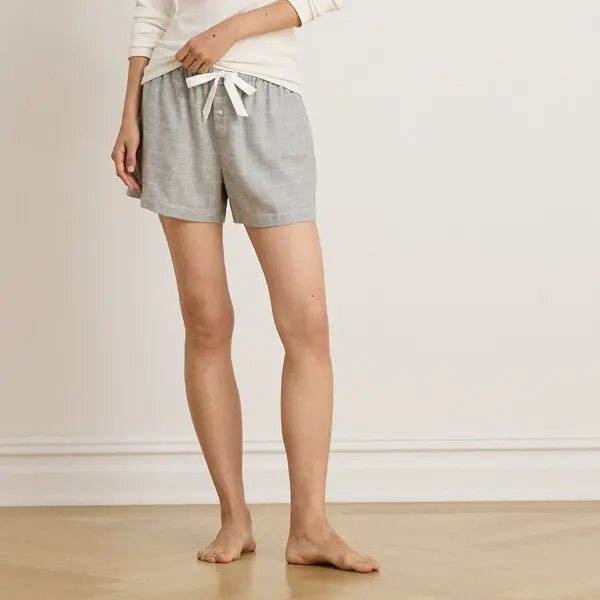 Ralph Lauren Windowpane Brushed Twill Pj Boxer Short