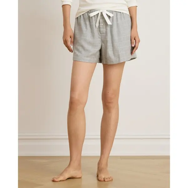 Ralph Lauren Windowpane Brushed Twill Pj Boxer Short