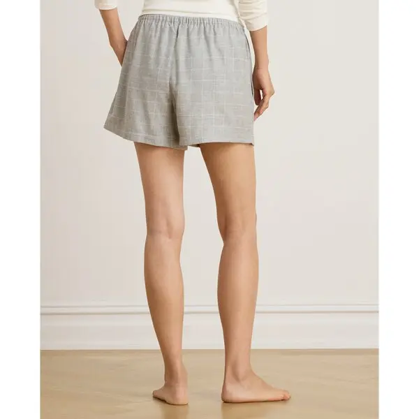 Ralph Lauren Windowpane Brushed Twill Pj Boxer Short
