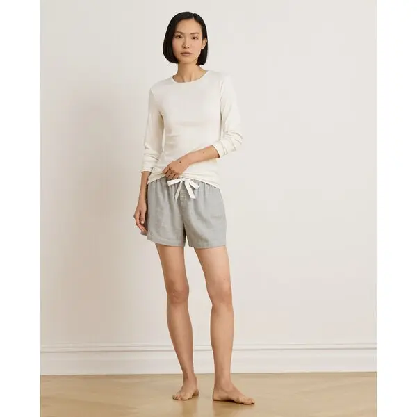 Ralph Lauren Windowpane Brushed Twill Pj Boxer Short