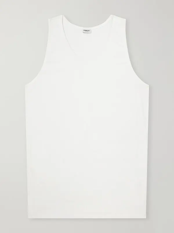 Zimmerli Sea Island Cotton-jersey Tank Top - White