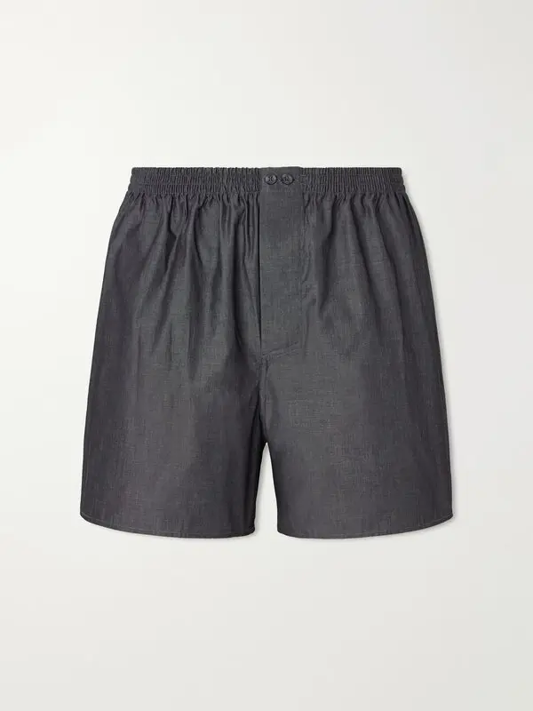 Zimmerli End-on-end Cotton Boxer Shorts - Gray