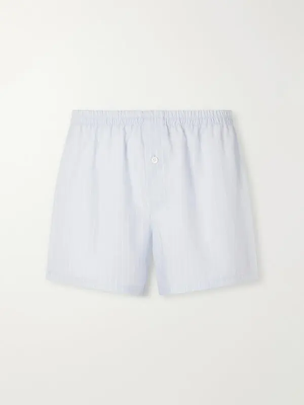 Zimmerli Striped Tencel™ Lyocell Boxer Shorts - Blue