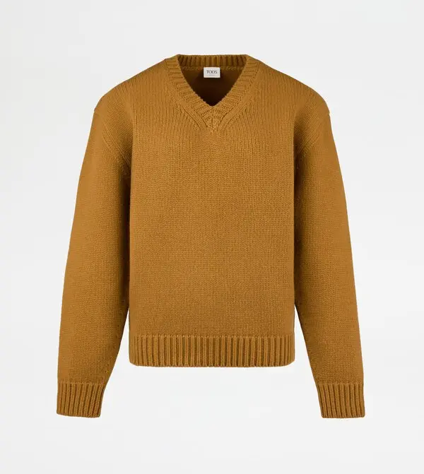 TOD'S Pullover In Wool With Patches In Leather