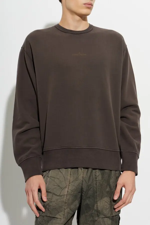 Stone Island Cotton Sweatshirt With Logo