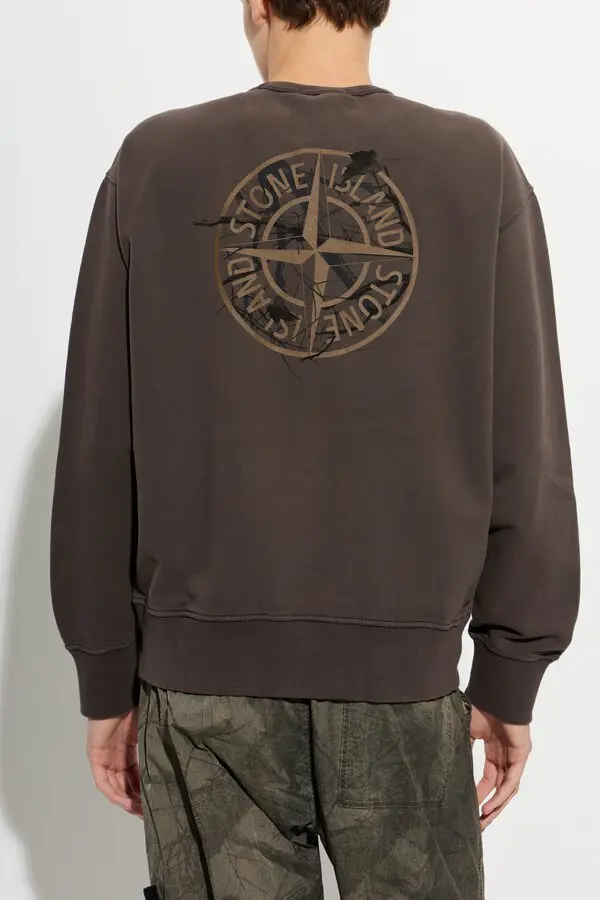 Stone Island Cotton Sweatshirt With Logo