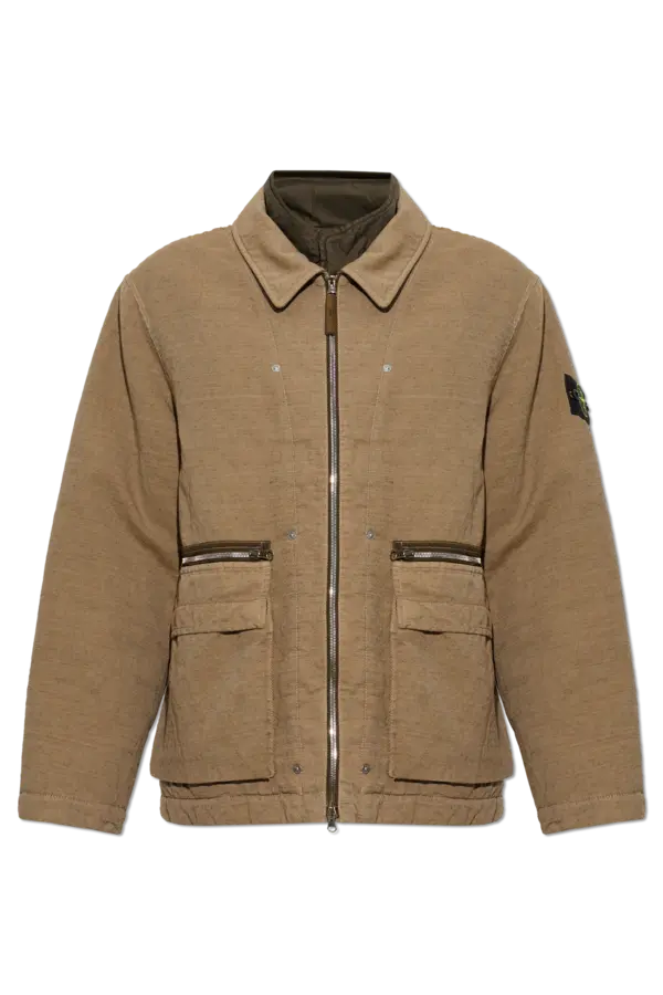 Stone Island Insulated Jacket With Logo Patch
