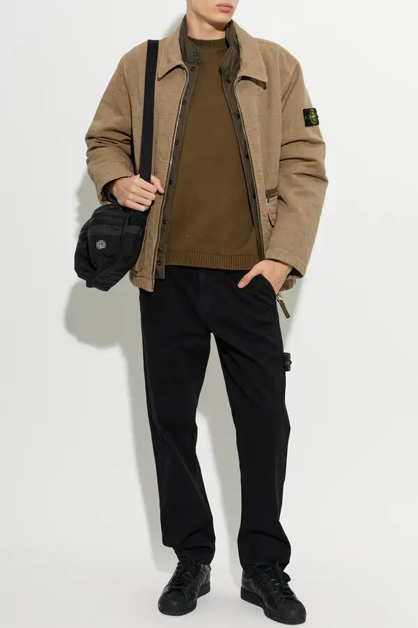 Stone Island Insulated Jacket With Logo Patch