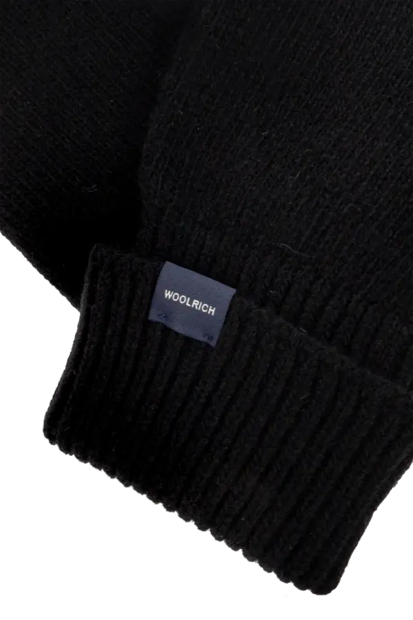 Woolrich Wool Gloves With Sewn-on Logo