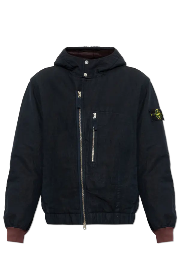 Stone Island Insulated Hooded Jacket - Black