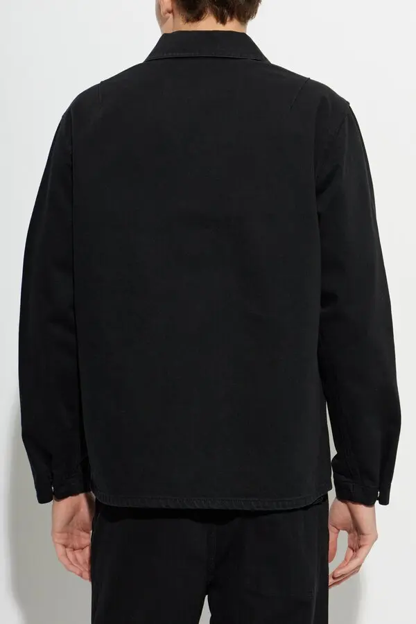 Stone Island Denim Jacket With Logo Patch