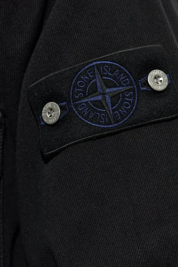 Stone Island Denim Jacket With Logo Patch