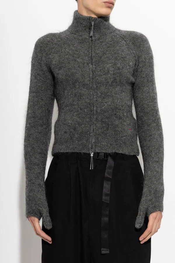 ROA Cardigan With Stand-up Collar