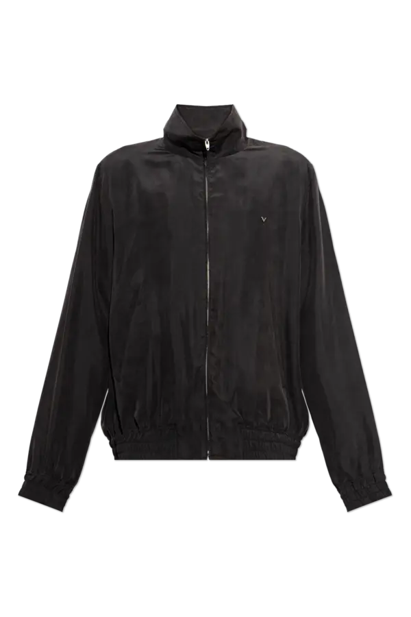 Valentino Garavani Silk Jacket With A Stand-up Collar