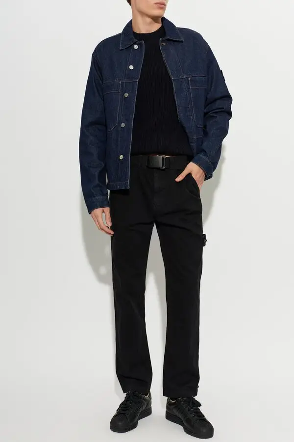 Stone Island Denim Jacket With Pockets