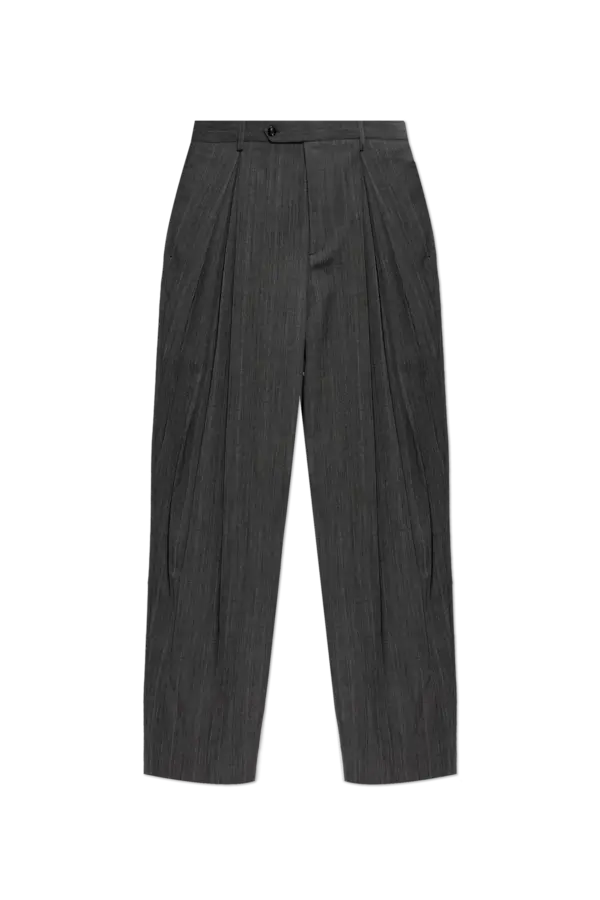 Valentino Garavani Wool Pleated Trousers - Grey