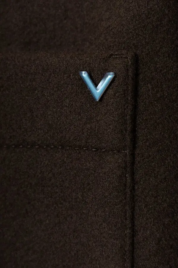 Valentino Garavani Wool Jacket With Suede Collar