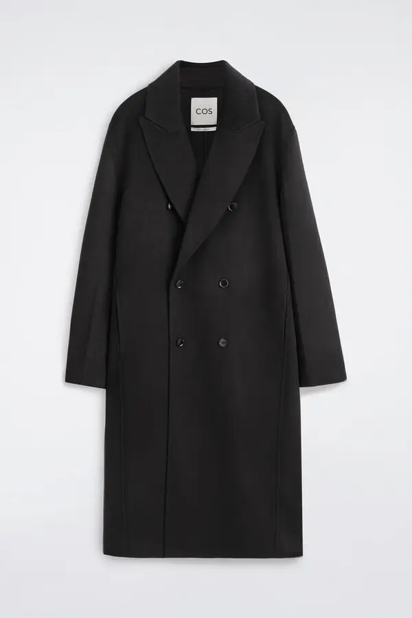 Cos Tailored Double-faced Cashmere Coat - Black