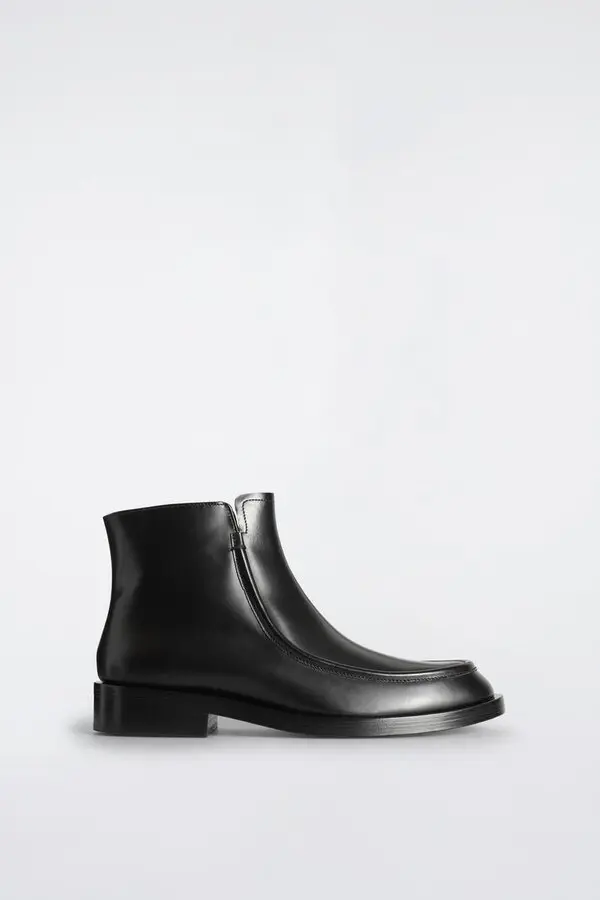 Cos Leather Apron Boots