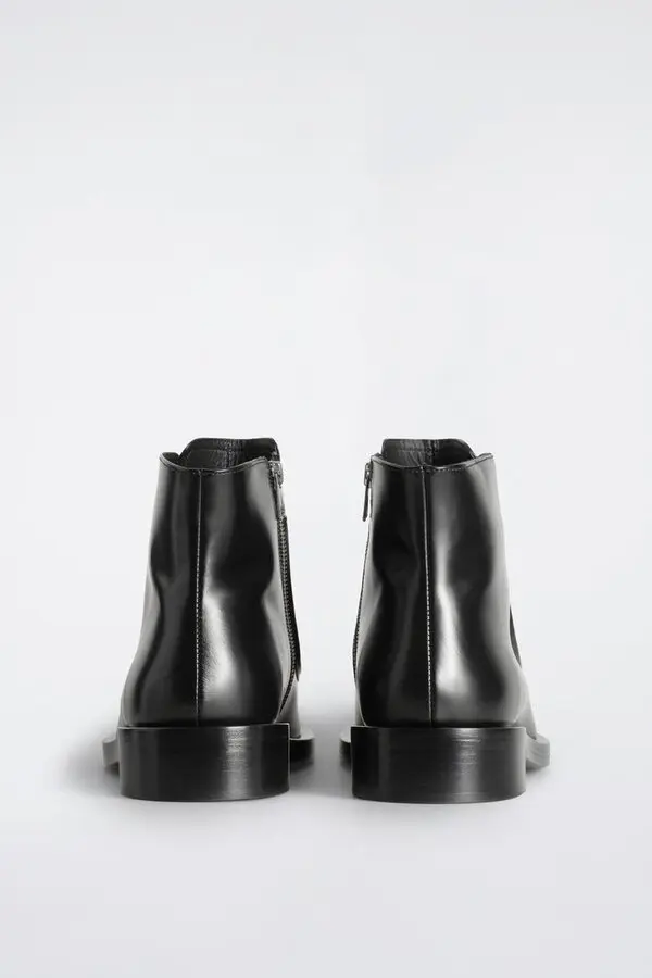 Cos Leather Apron Boots