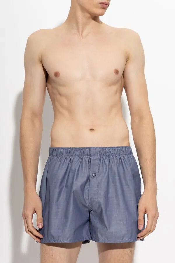 Hanro Cotton Boxers From The ‘fancy Woven’ Collection