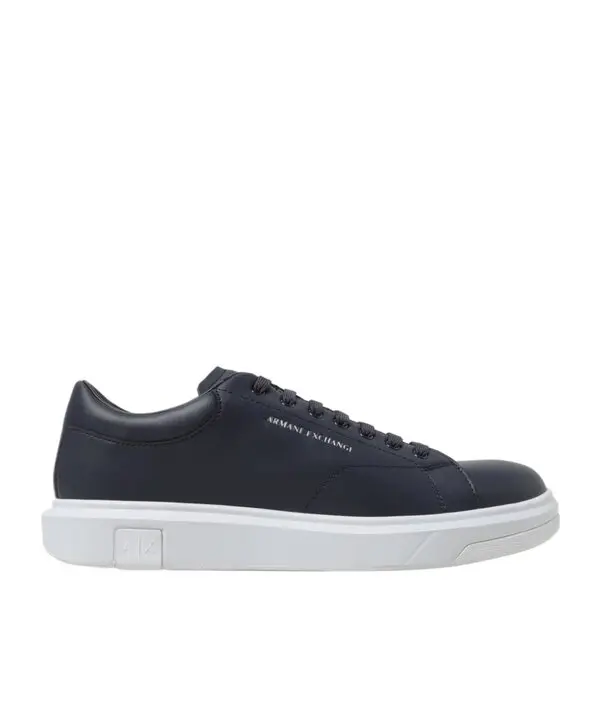 Armani Exchange Leather Sneakers - Black