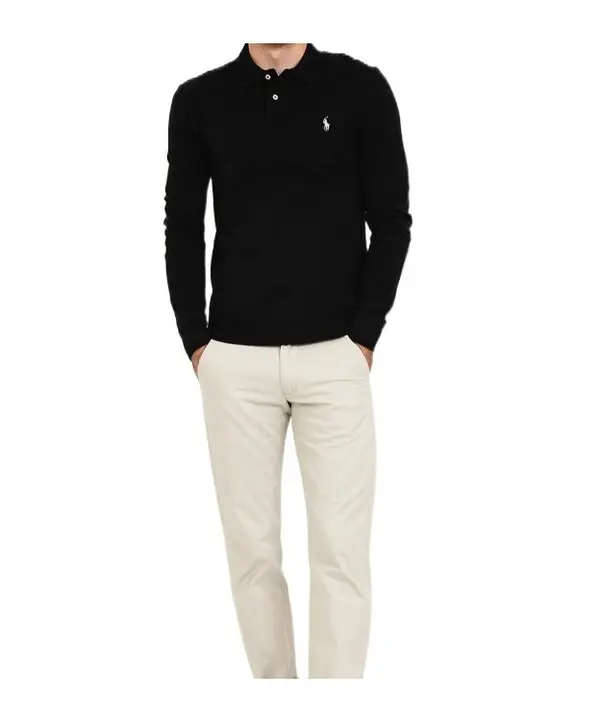 Polo Ralph Lauren Pony Embroidered Long-sleeved Polo Shirt