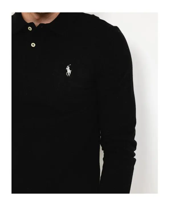Polo Ralph Lauren Pony Embroidered Long-sleeved Polo Shirt