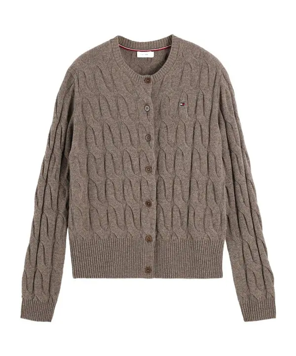 Tommy Hilfiger Crew Neck Cableknit Cardigan