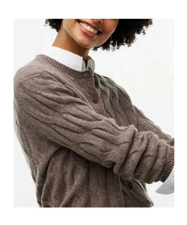 Tommy Hilfiger Crew Neck Cableknit Cardigan
