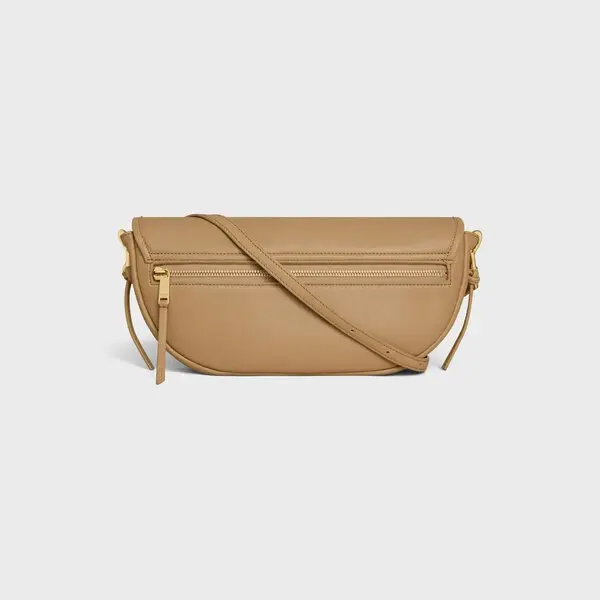 Celine Little Halfmoon Soft Triomphe In Supple Shiny Lambskin