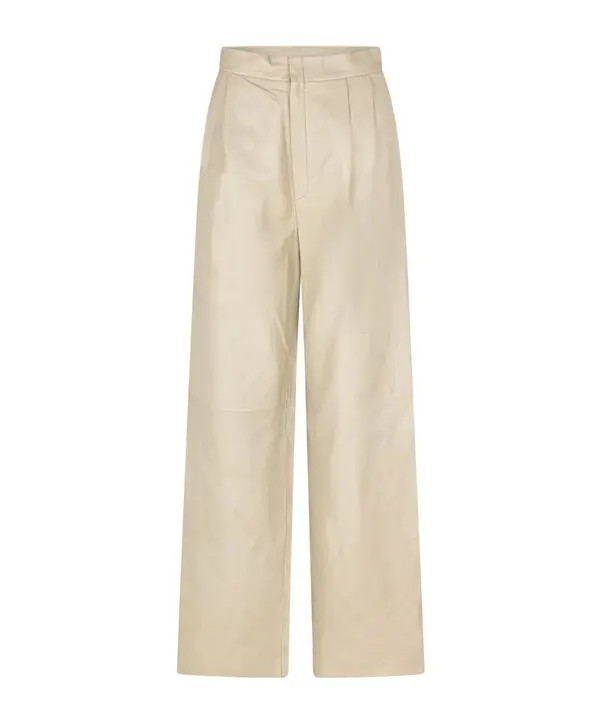 Gucci Leather Wideleg Trousers