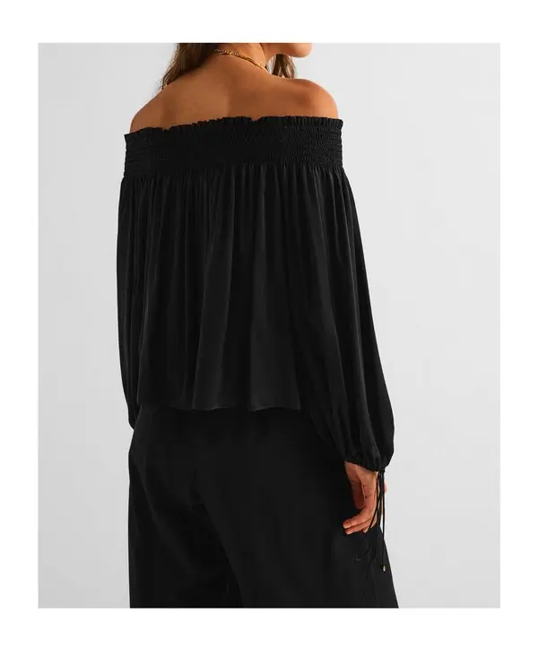 Chloé Offtheshoulder Satin Top With Elastic Neckline