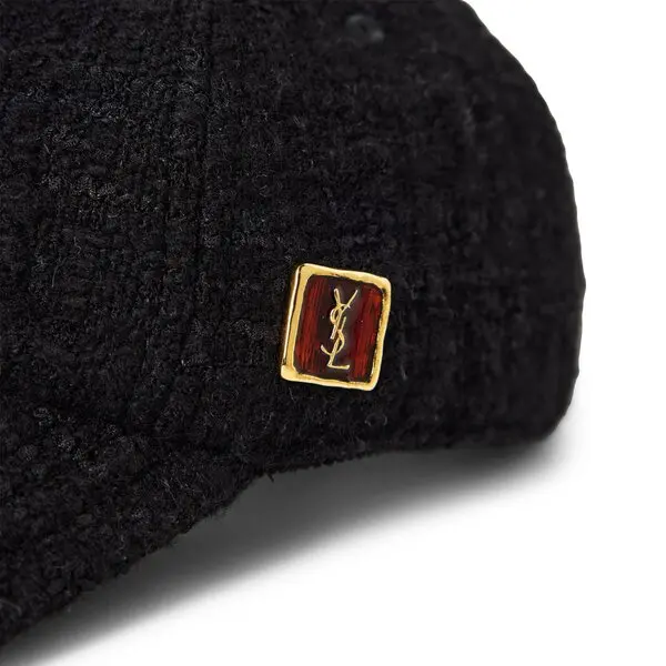 Saint Laurent Texturedfabric Baseball Cap
