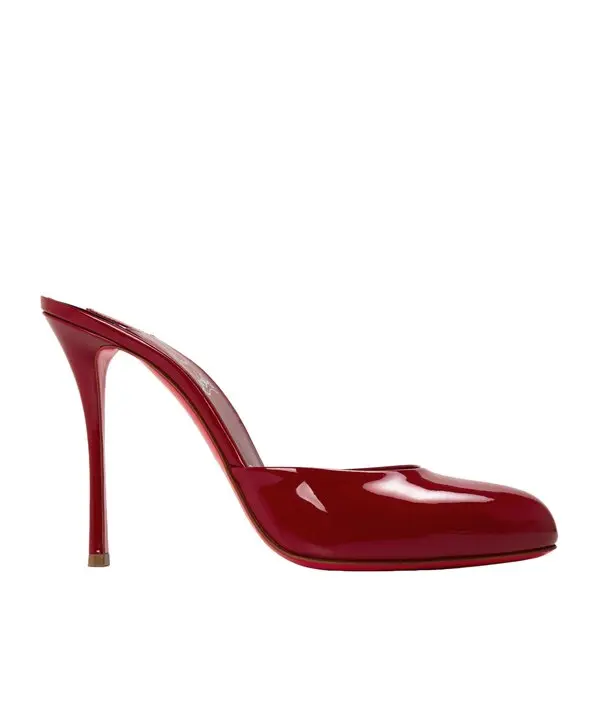 CHRISTIAN LOUBOUTIN Patentleather Mules - Red