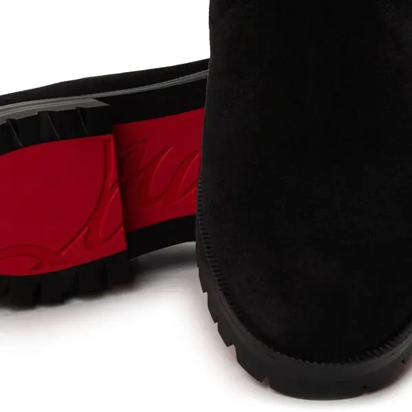 CHRISTIAN LOUBOUTIN Suede Chelsea Ankle Boots