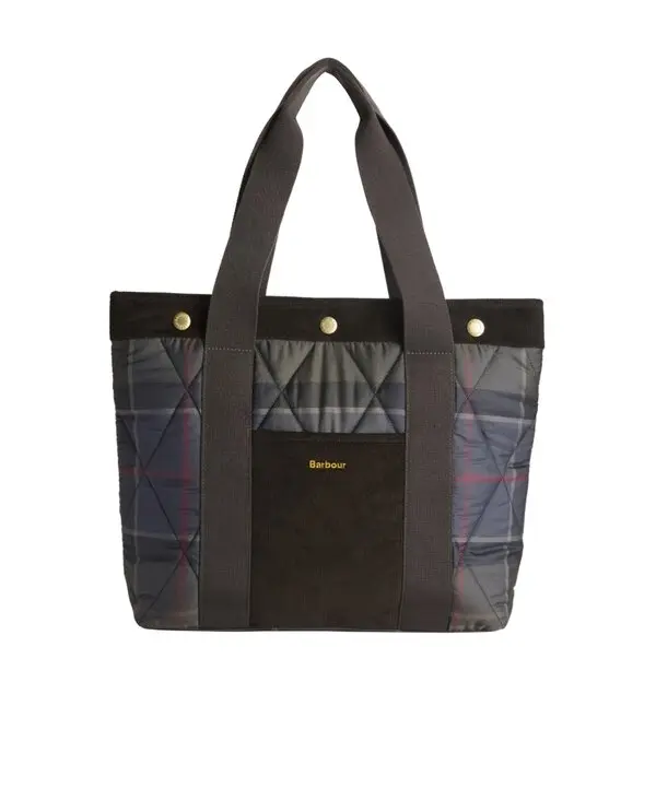 Barbour Plaid Quilted Tote Bag - No