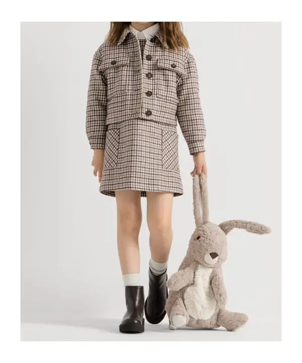 Brunello Cucinelli Checked Wool And Alpaca Outerwear Jacket With Thermore Padding And Monili