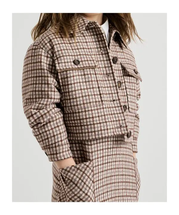 Brunello Cucinelli Checked Wool And Alpaca Outerwear Jacket With Thermore Padding And Monili