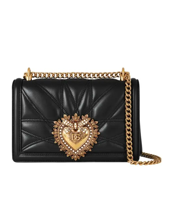 Dolce & Gabbana Quilted Leather Chain Crossbody Bag